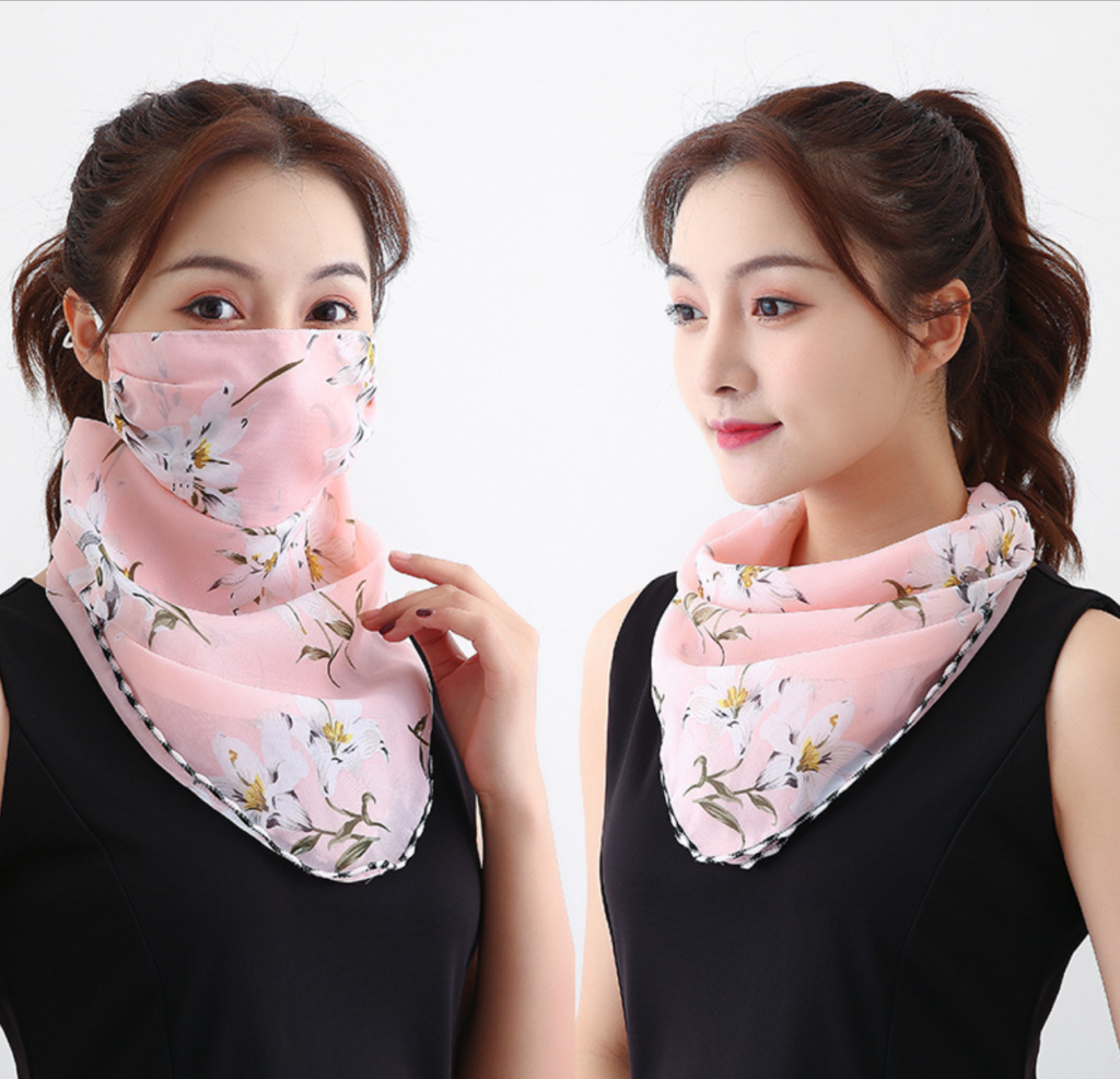 Fashion Chiffon Face Mask Scarf (Adjustable Length,Multi Colors ...