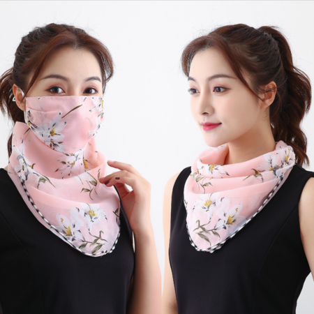 Fashion Chiffon Face Mask Scarf (Adjustable Length,Multi Colors ...