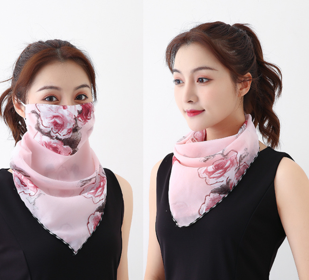 Fashion Chiffon Face Mask Scarf (Adjustable Length,Multi Colors ...