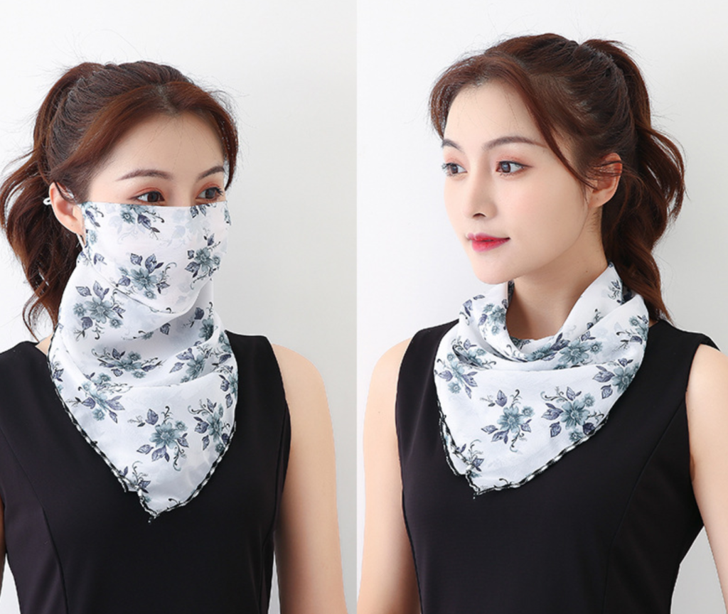 Fashion Chiffon Face Mask Scarf (Adjustable Length,Multi Colors ...