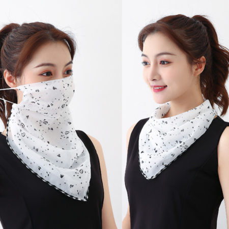 Fashion Chiffon Face Mask Scarf (Adjustable Length,Multi Colors ...